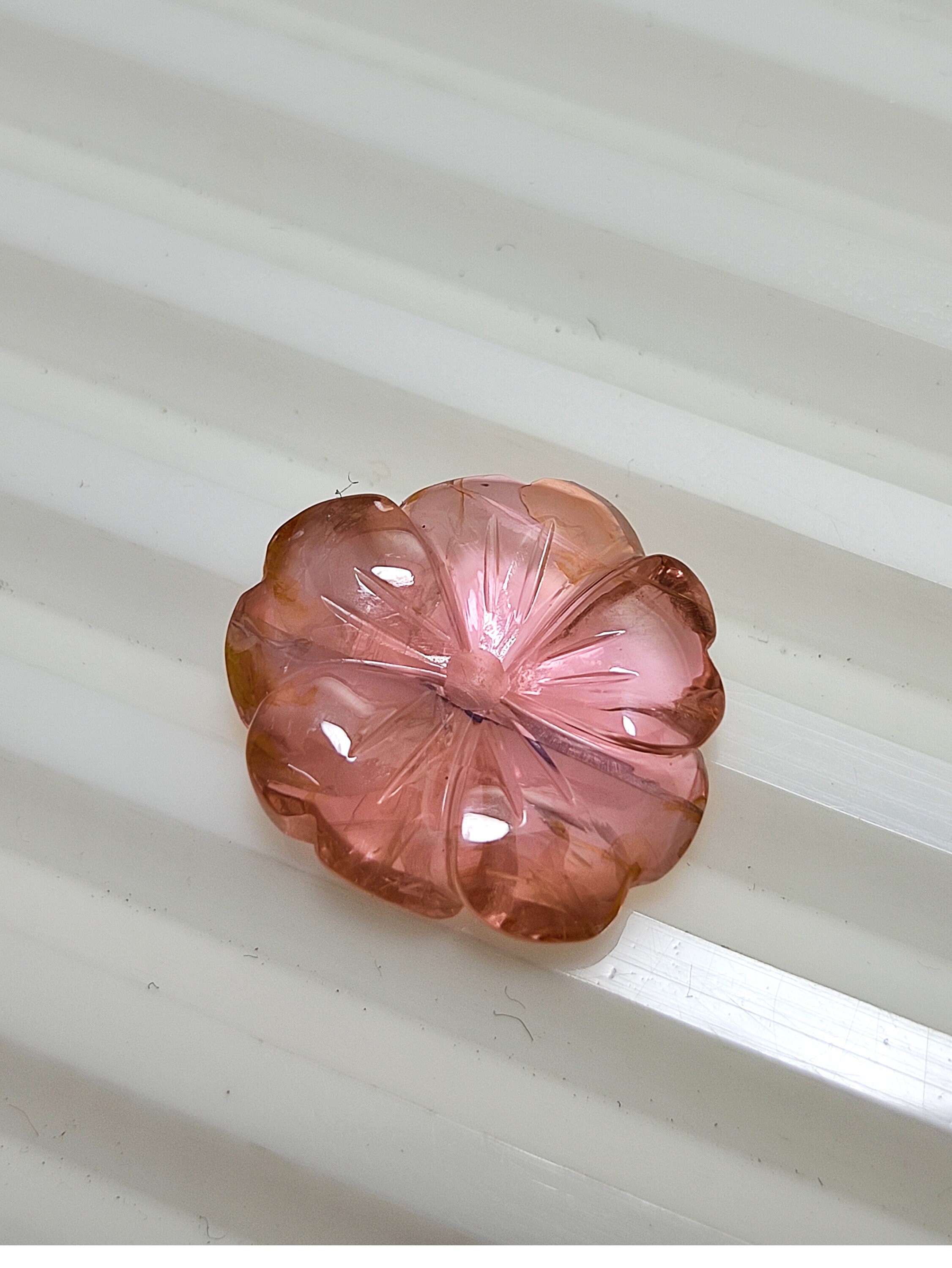 Rubellite TOURMALINE Gemstone Carving : 7.60 Cats Natural Untreated ...