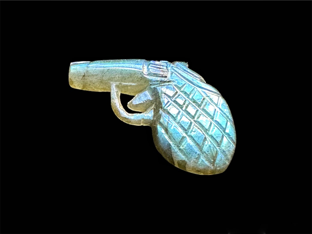 Extremely Rare Labradorite Pistol Gun Carving Natural Labradorite ...