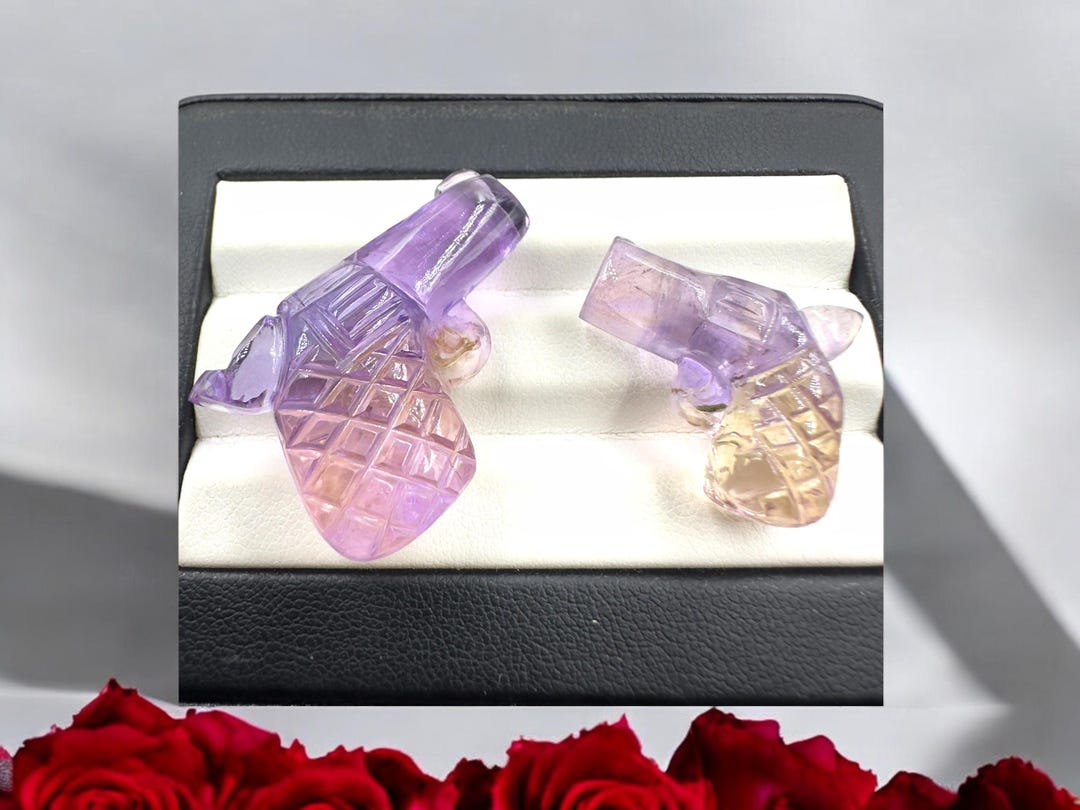 Extremely Rare Ametrine Pistol Gun Carving Natural Ametrine Pistol ...
