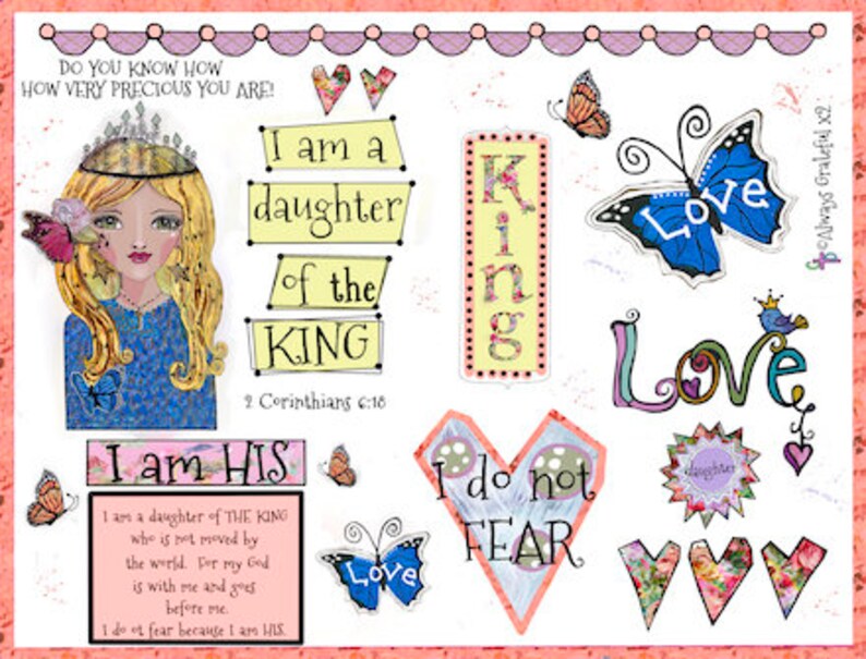 Daughter of the King Bible Journal Page Bible Journal - Etsy