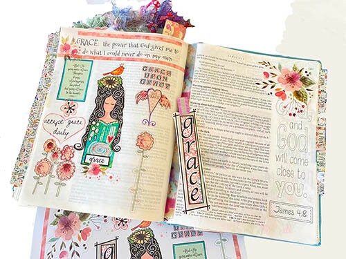 Grace Bible Journal Page Bible Journal Faith Christian - Etsy