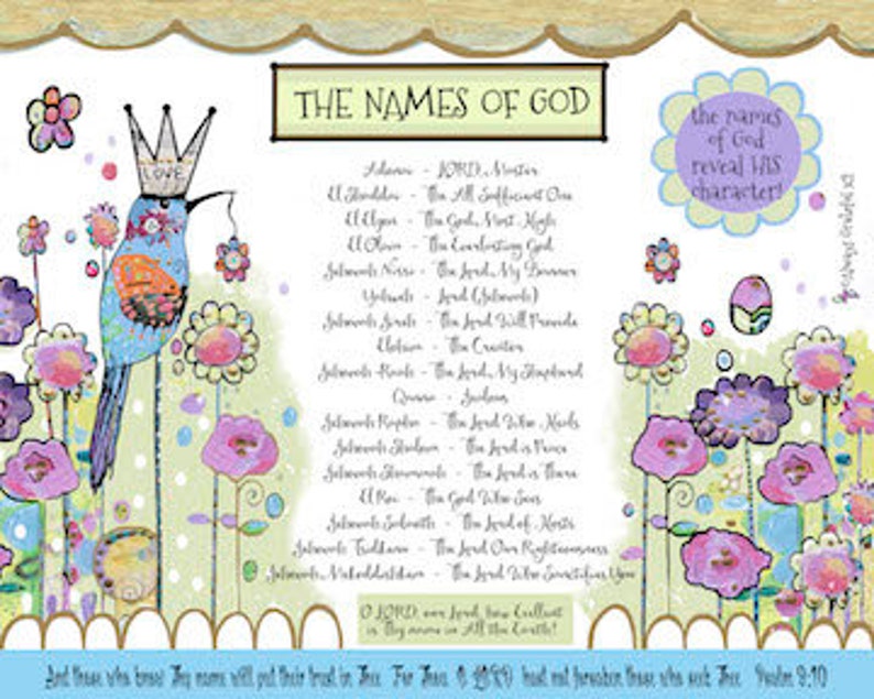 Names of God Printable: Bible Journal Page (digital Download) - Etsy