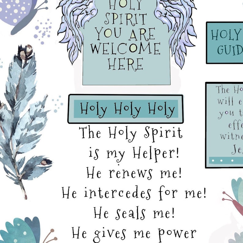 Holy Spirit Bible Journal Page: Christian Printable (digital Download ...