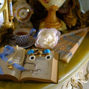 Antique Blue Opera Glasses Paris - Etsy