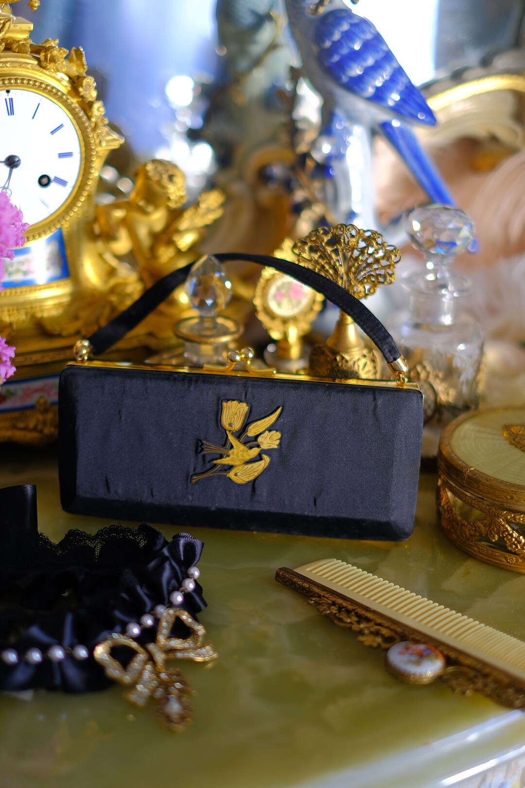 Vintage Makeup Compact Purse 1950s Toledo Embellishment - Etsy