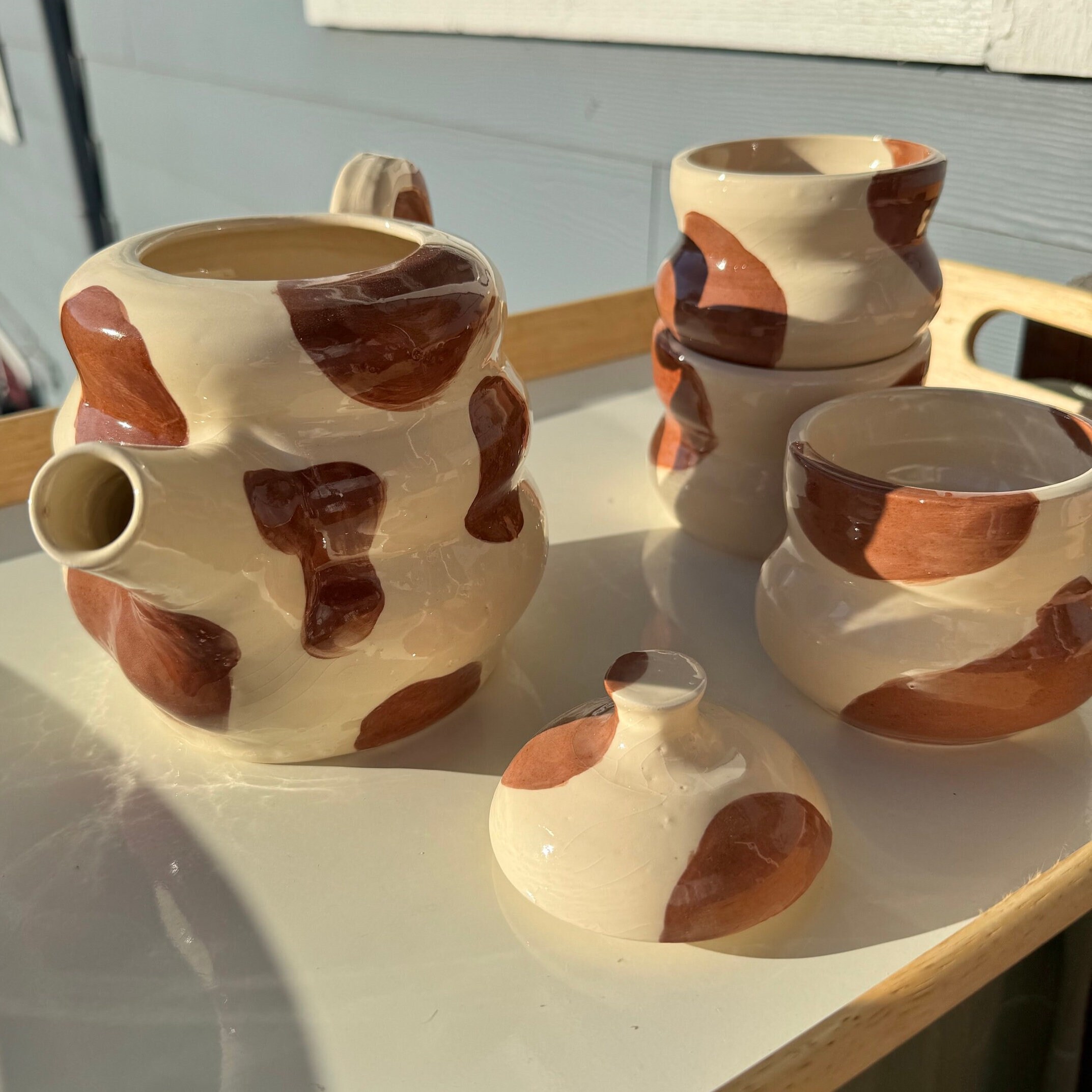Brown Cow Tea Set - Etsy