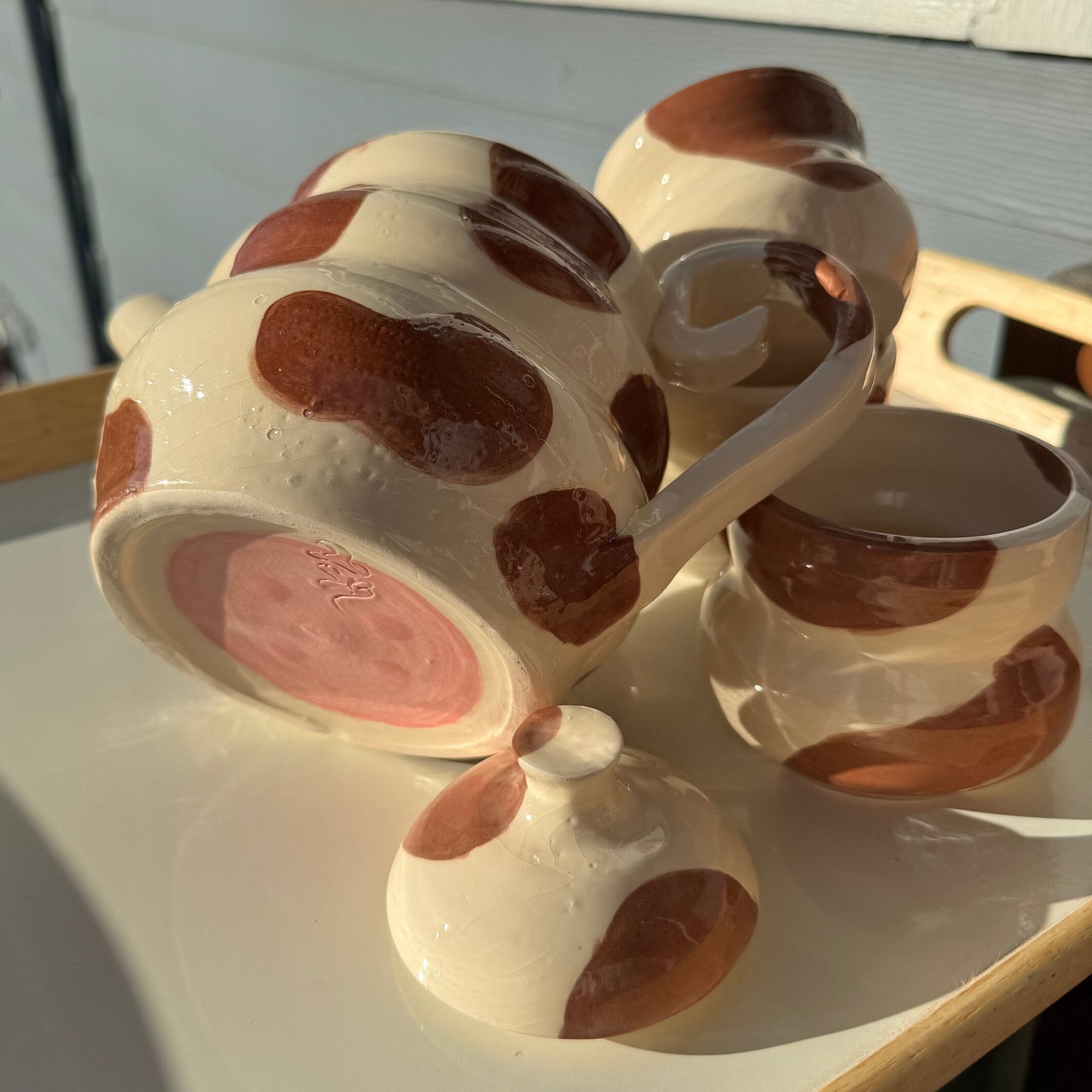 Brown Cow Tea Set - Etsy