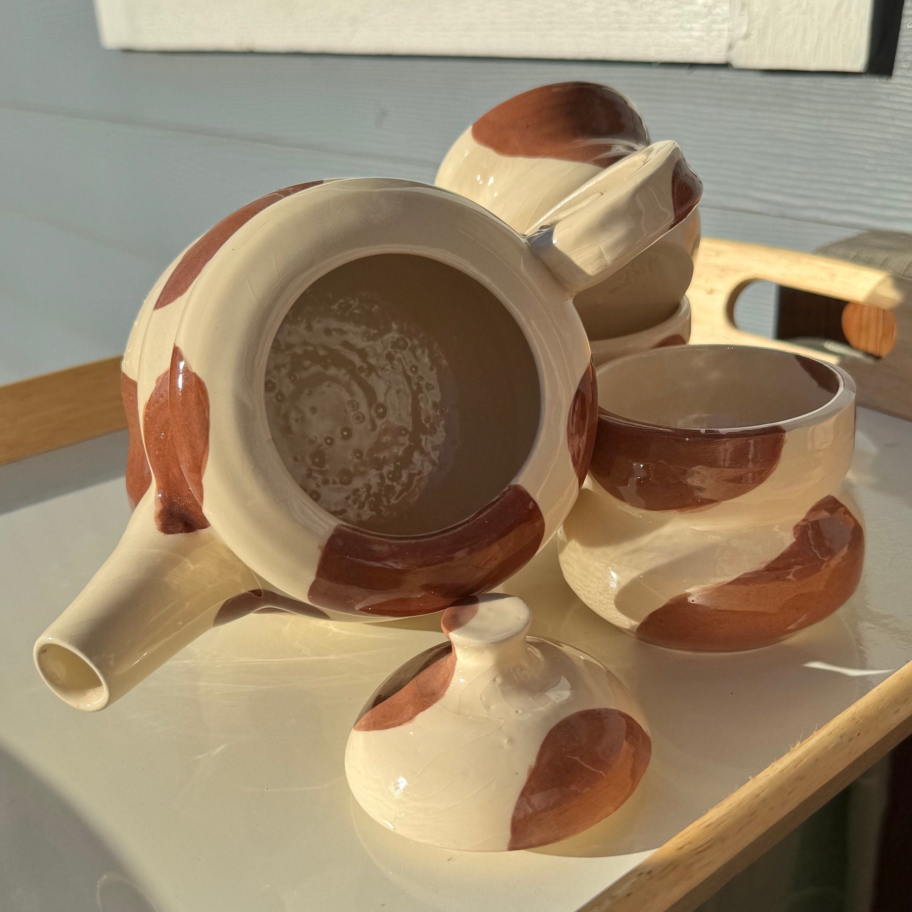 Brown Cow Tea Set - Etsy