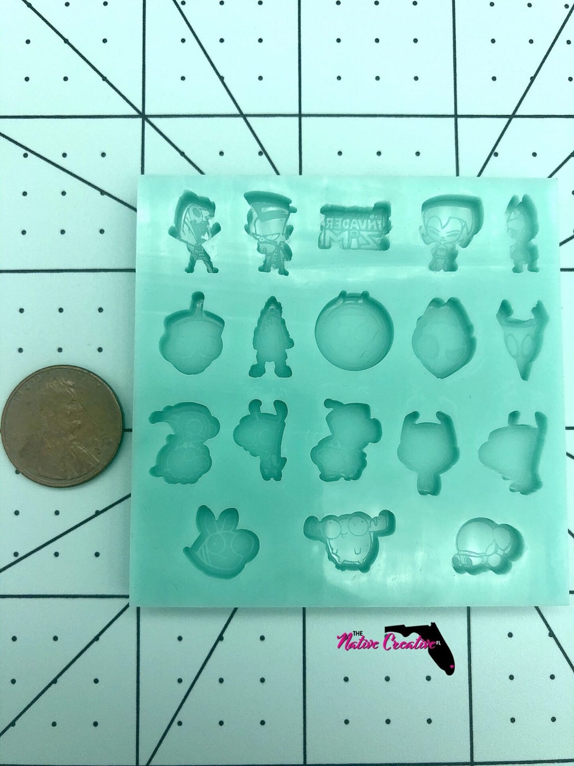 Invader Zim and Gir Themed Shaker Bits Studs Silicone Mold made to ...
