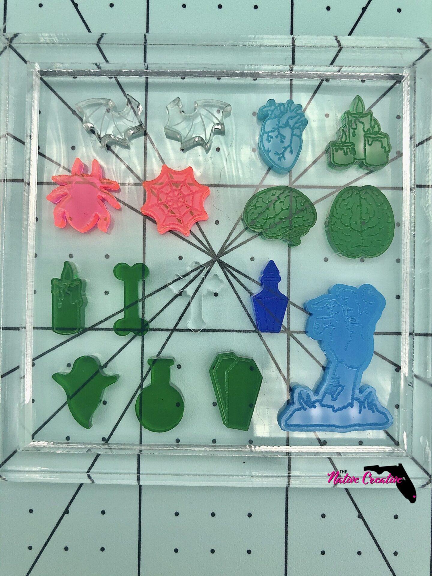 Spooky Halloween Version 2 Shaker Bits Earring Studs Silicone Mold ...