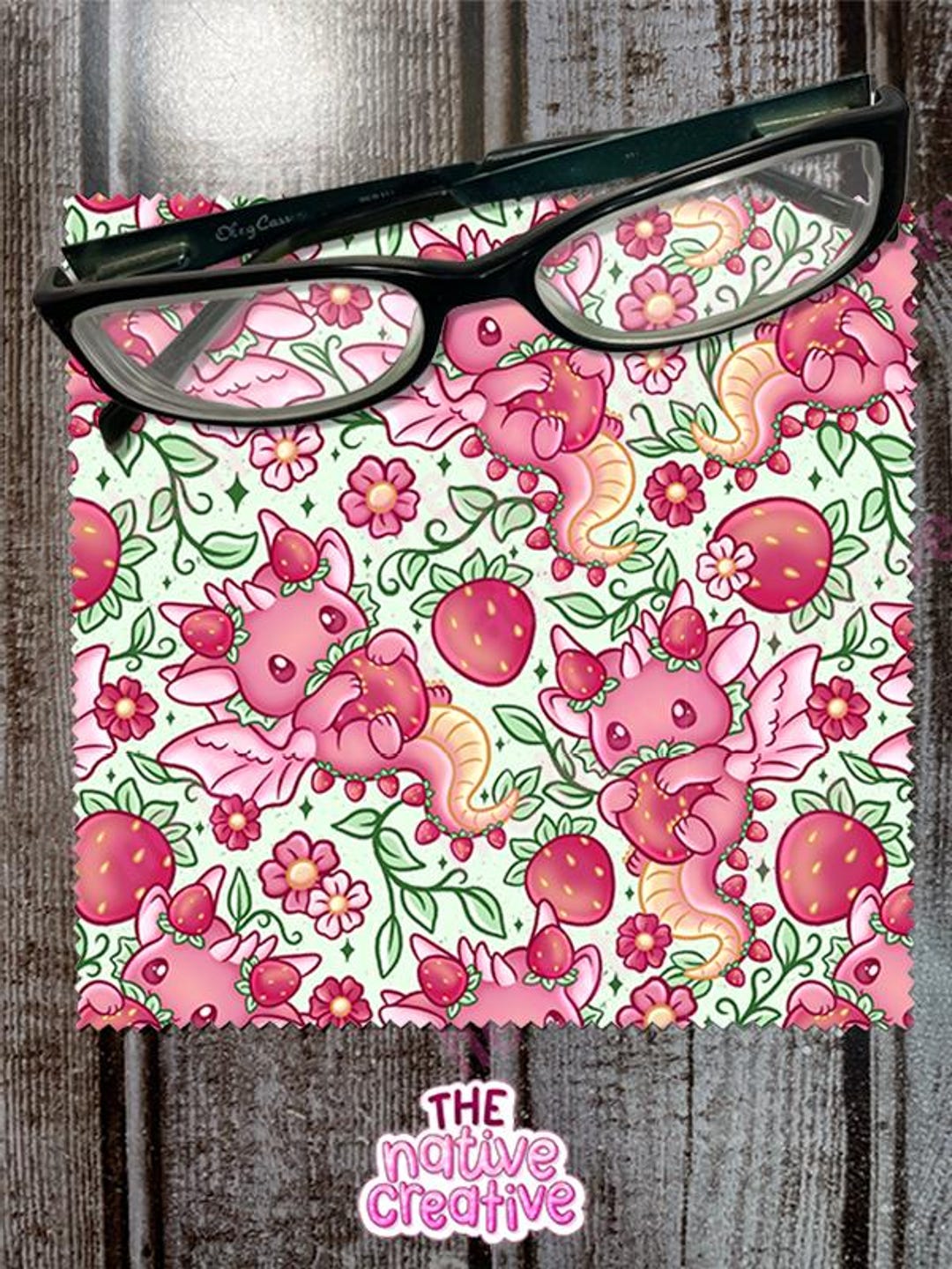 Strawberry Dragon Microfiber Cleaning Cloth for Glasses, Sunglasses ...