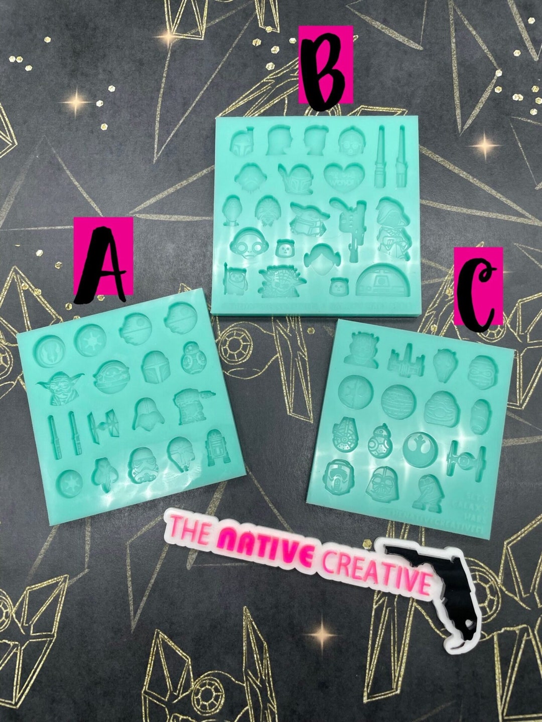 Galaxy Wars Sets Shaker Bits / Studs Silicone Mold for Resin Crafting ...