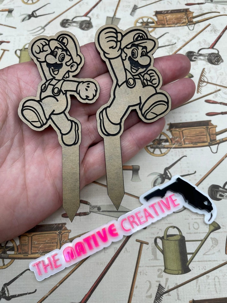 Mario Bros Garden Sticks for Small Pots Set Exclusive Silicone Mold for ...