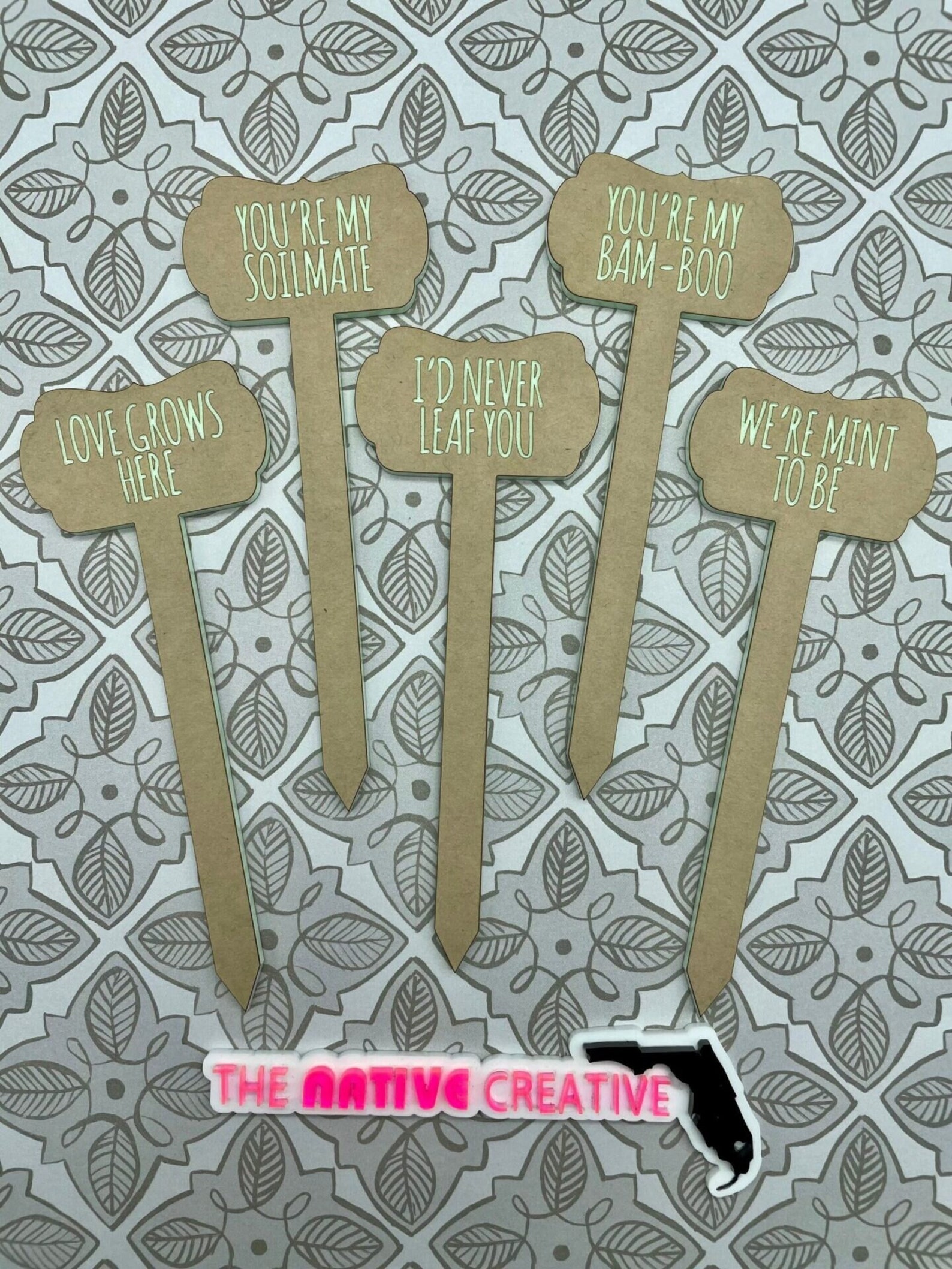 Love Puns Sayings Garden Sticks Set 3 Exclusive Silicone Mold for Resin ...
