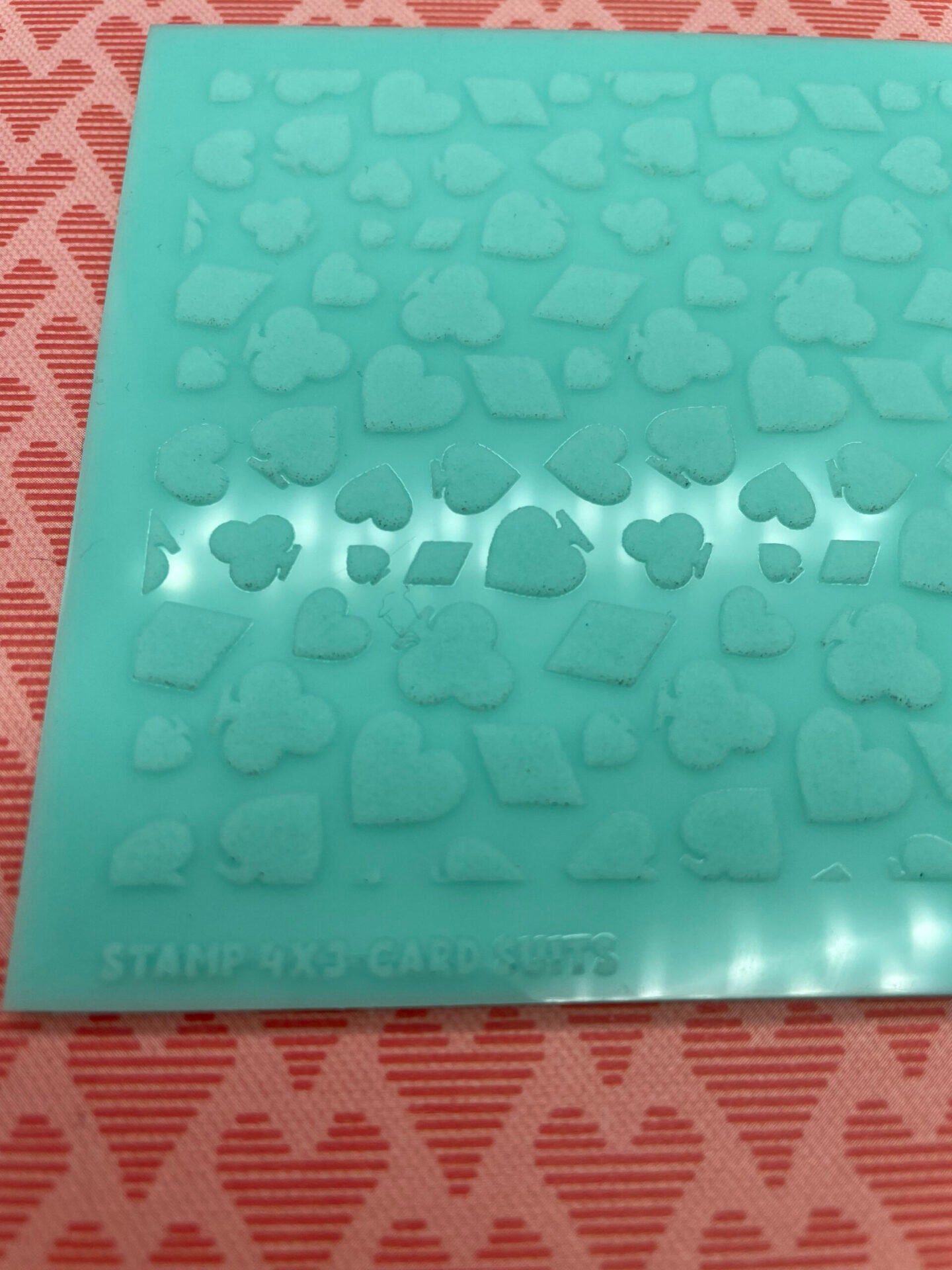 Card Suits Texture Mat / Clay Stamp Silicone Mold for Clay Crafting ...