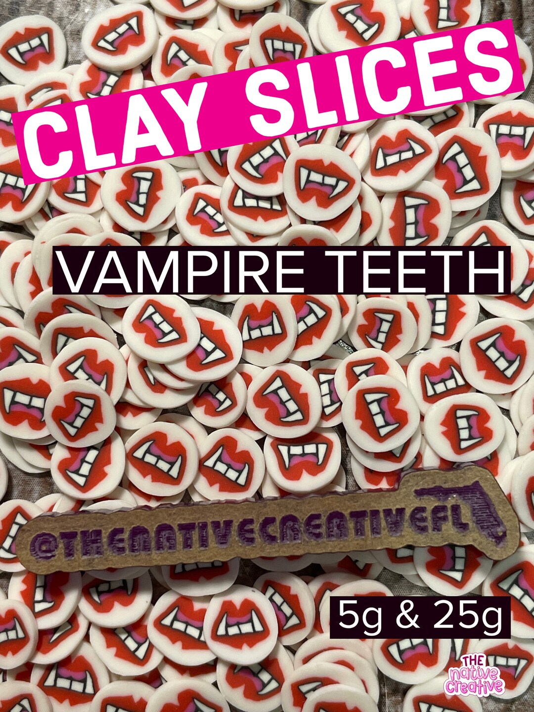 Vampire Teeth Clay Slices 5g and 25g * Supplies - Etsy