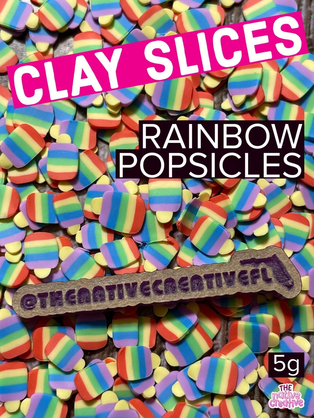 Rainbow Popsicle Clay Slices 5g * Supplies - Etsy