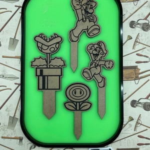 Mario Bros Garden Sticks for Small Pots Set Exclusive Silicone Mold for ...