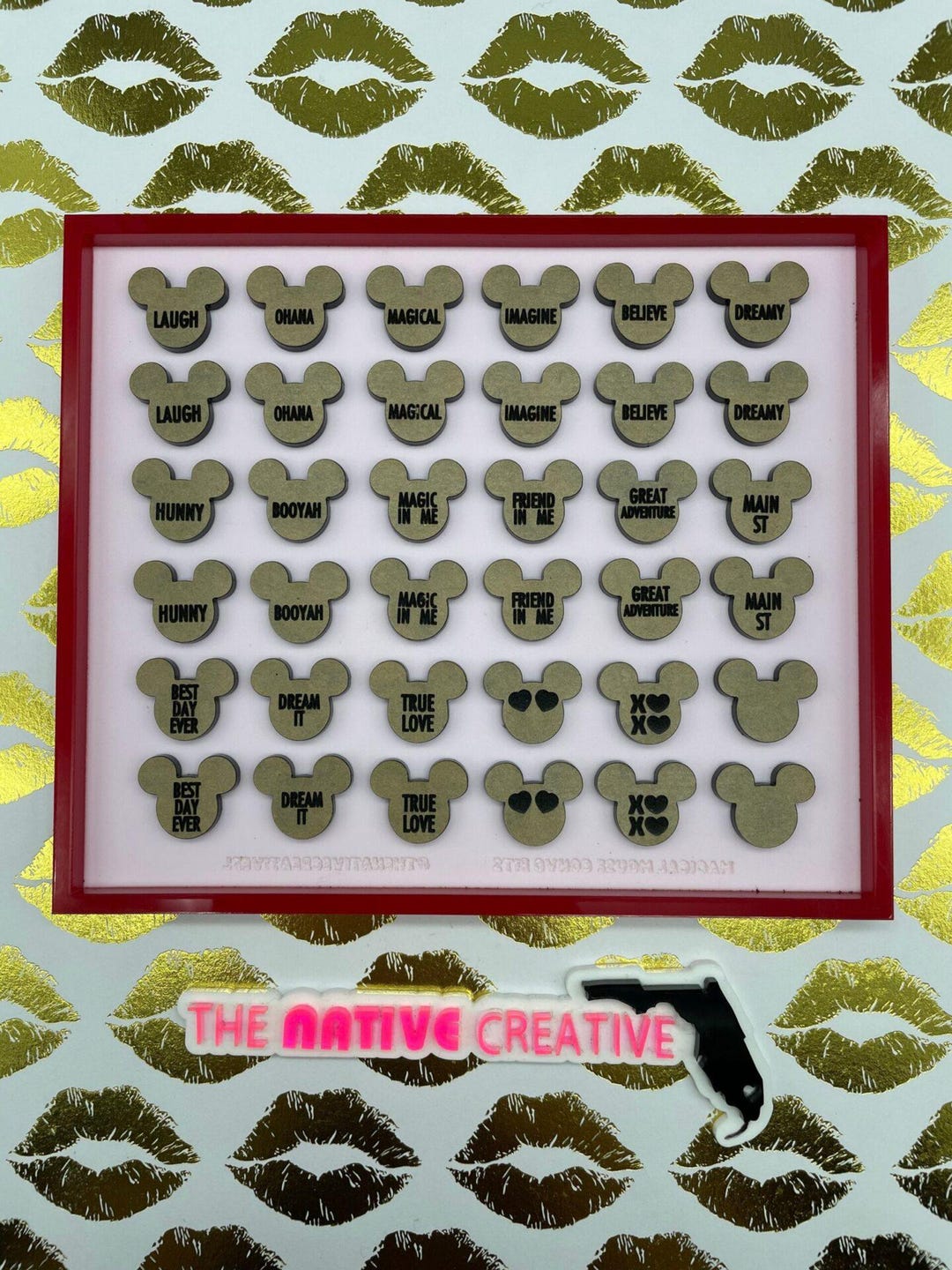 Mouse Conversation Hearts Studs / Shaker Bits Silicone Mold Palette for ...