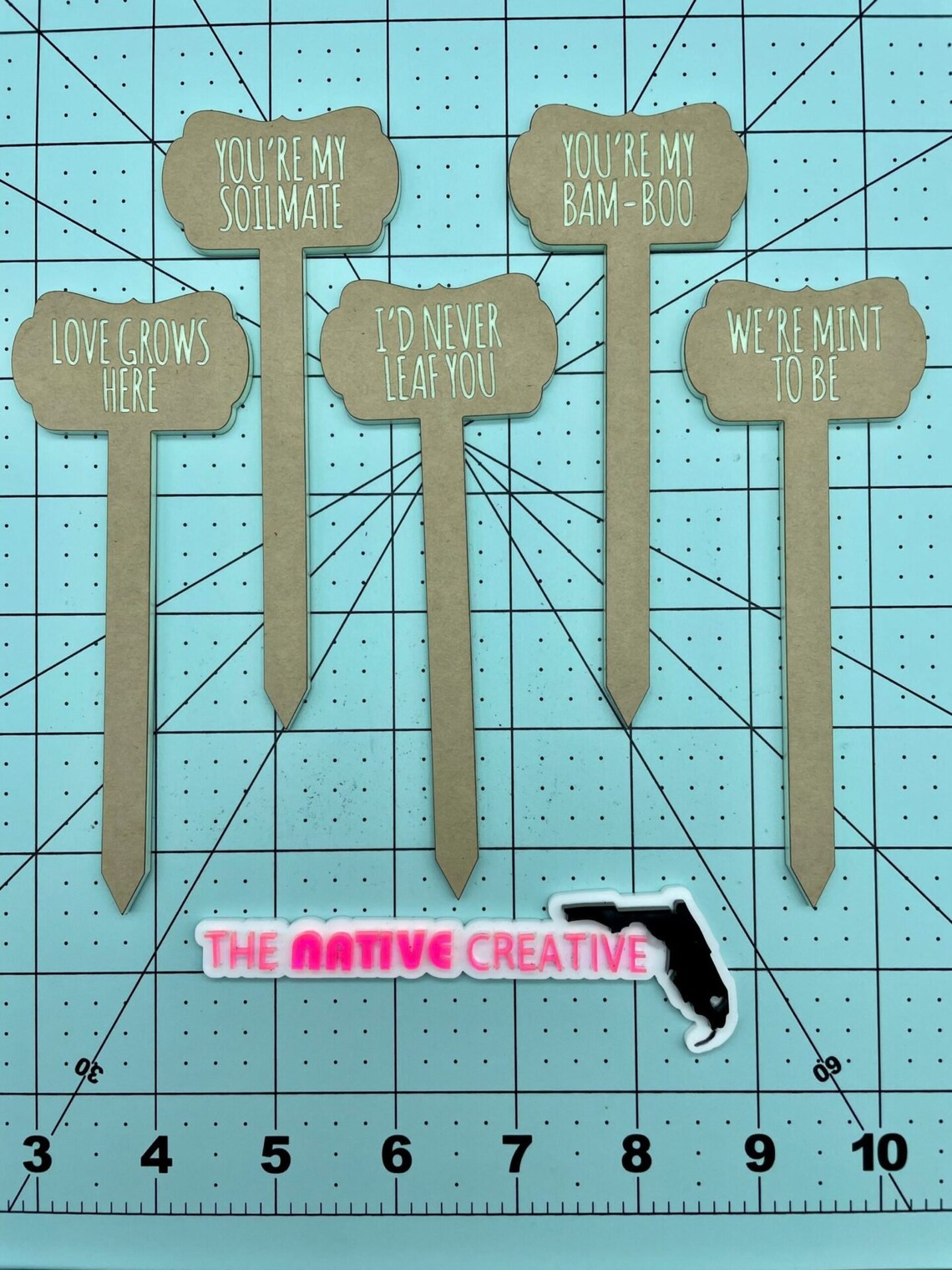 Love Puns Sayings Garden Sticks Set 3 Exclusive Silicone Mold for Resin ...
