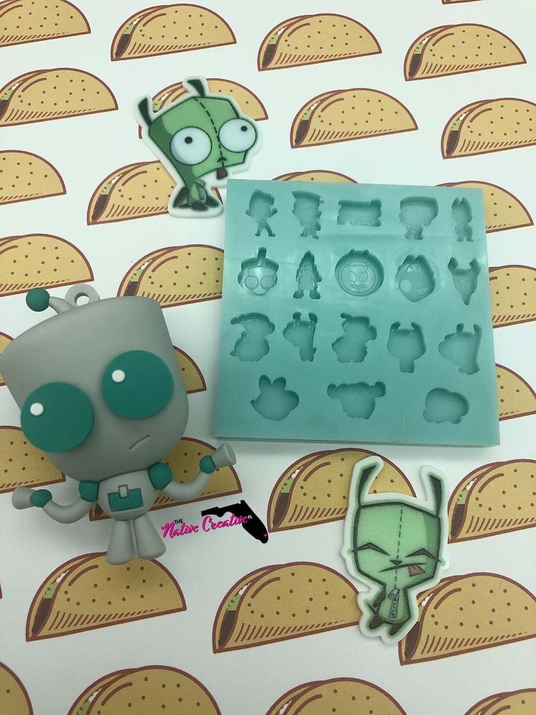 Invader Zim and Gir Themed Shaker Bits Studs Silicone Mold *made to ...