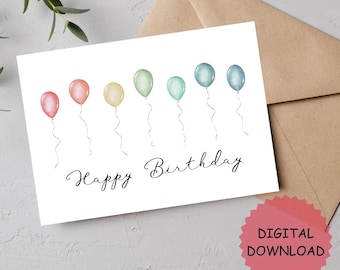 Happy Birthday Digital/ Printable Card - Etsy