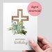 Baptismal Birthday Printable Card, Instant Download . Christian Baptism ...