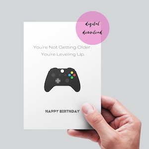 Printable Birthday Card | Video Game Controller, Gamer, Game Controller ...