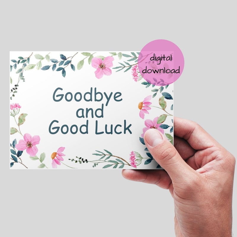 Goodbye Card - Etsy