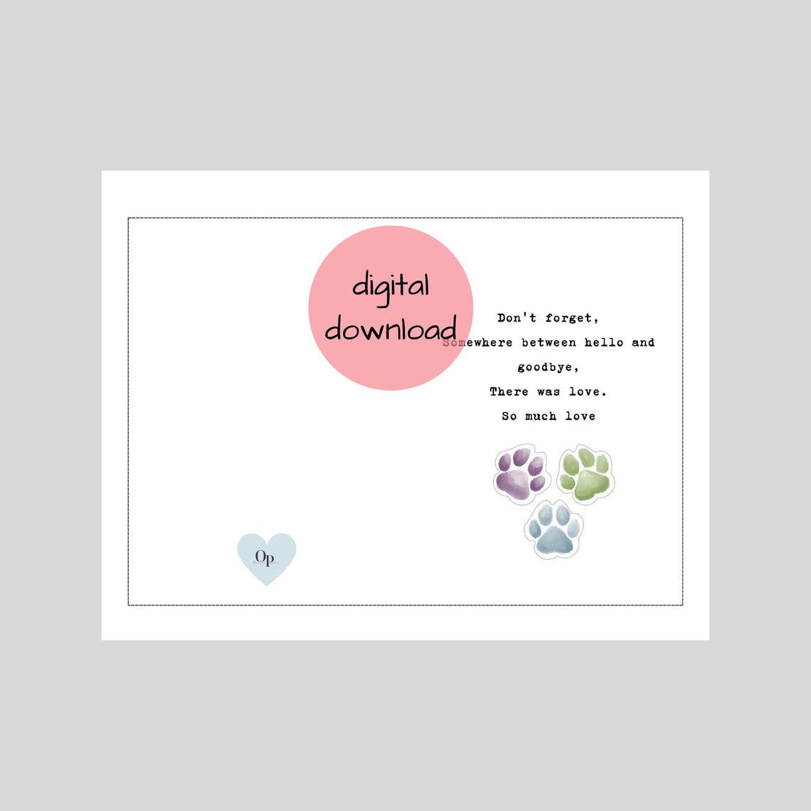 Dog Sympathy Card Printable, Pet Condolence Card, Pet Sympathy, Pet ...