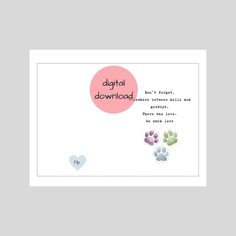 Dog Sympathy Card Printable, Pet Condolence Card, Pet Sympathy, Pet ...