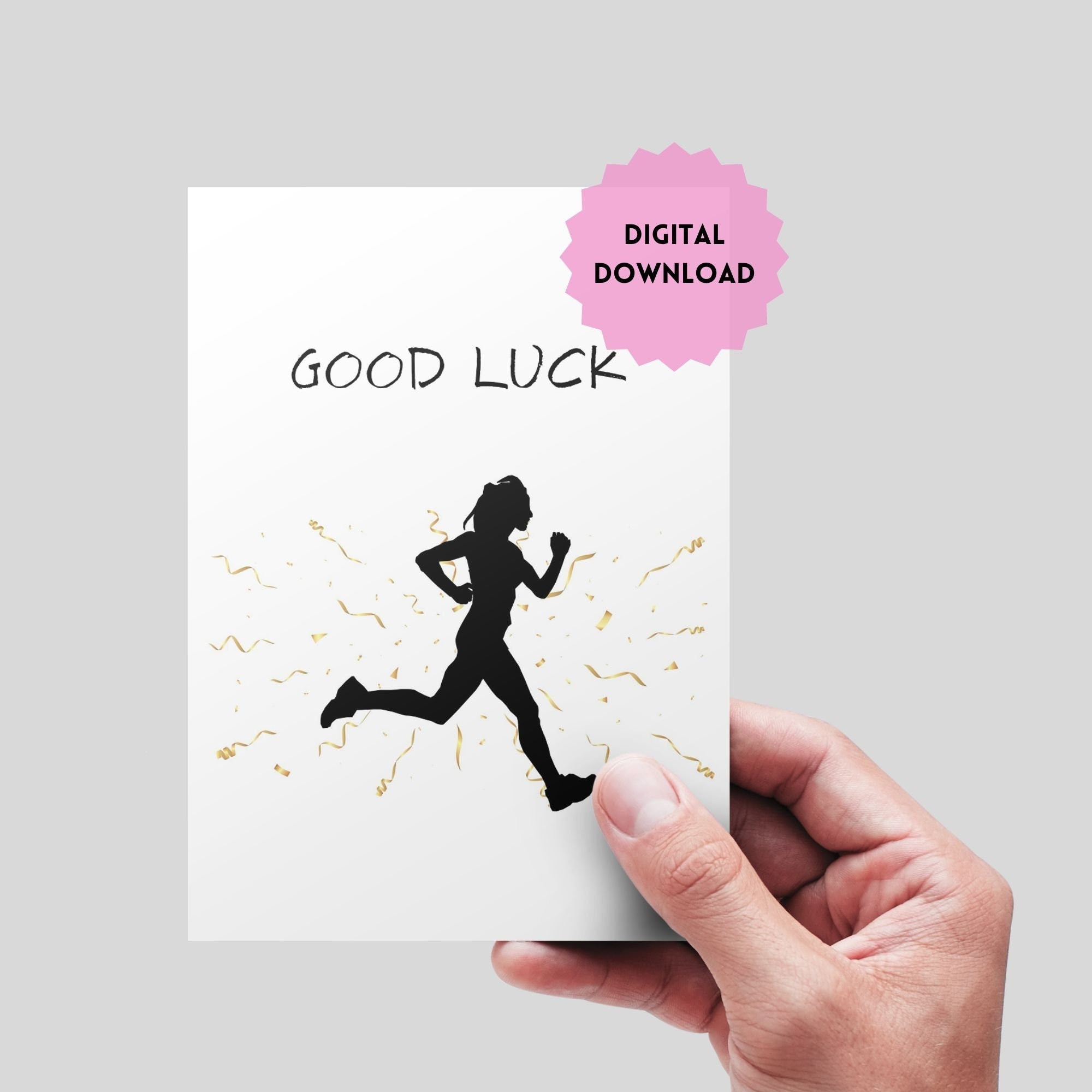 Marathon Runner Printable Card. Good Luck. Runner Gift. DIGITAL ...