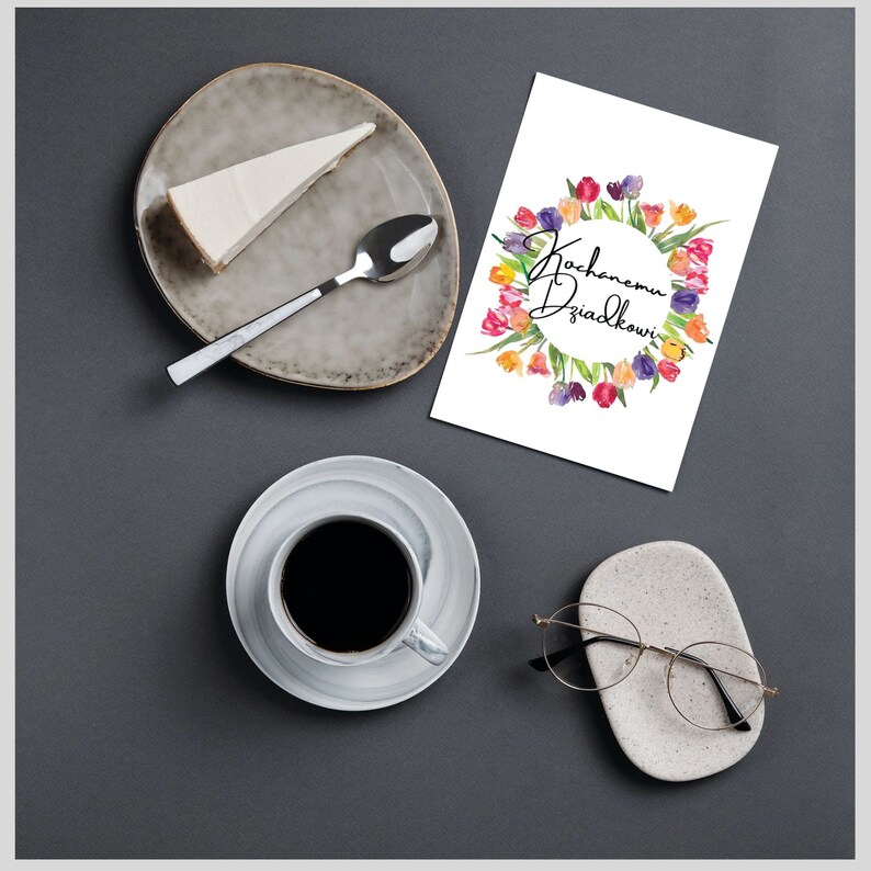 Polish Dziadek Printable Greeting Card. Kochanemu Dziadkowi DIGITAL ...