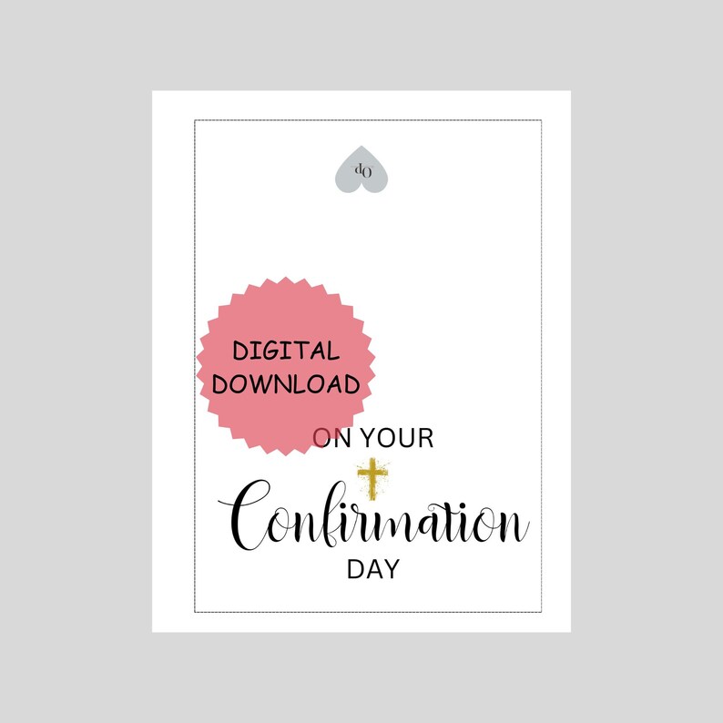 On Your Confirmation Day Card. Printable Card. Holy Cross Card ...