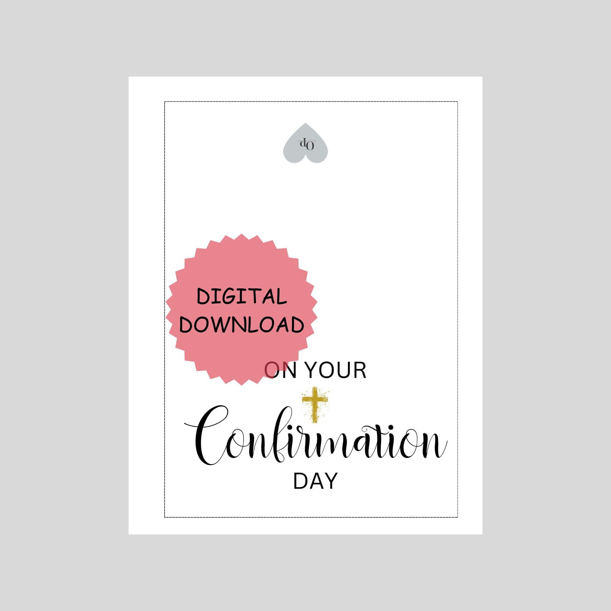 On Your Confirmation Day Card. Printable Card. Holy Cross Card ...