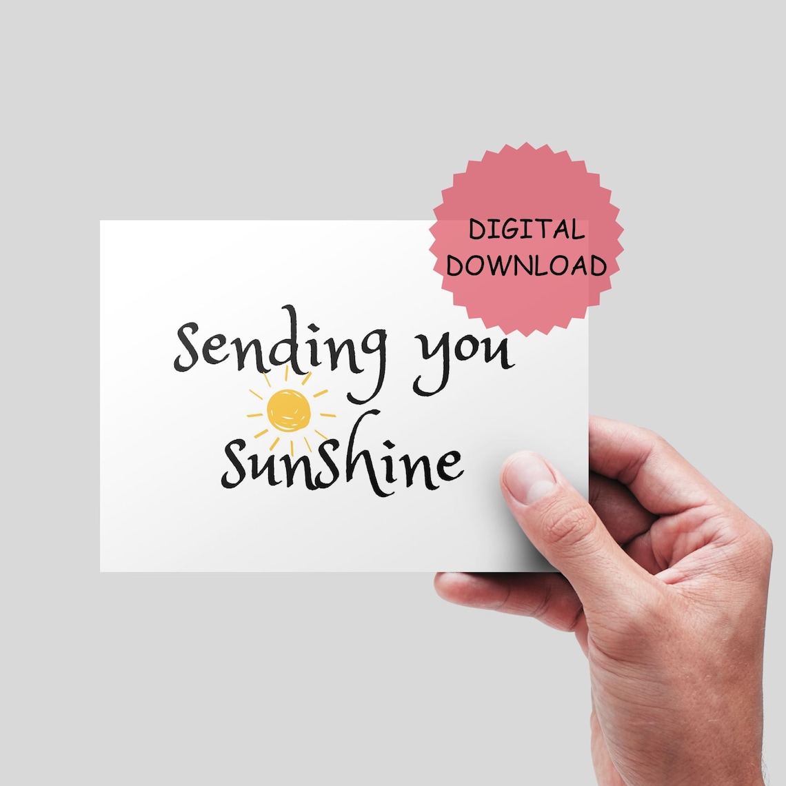Sending You Sunshine Card, Printable Greeting Card, Thinking of You ...