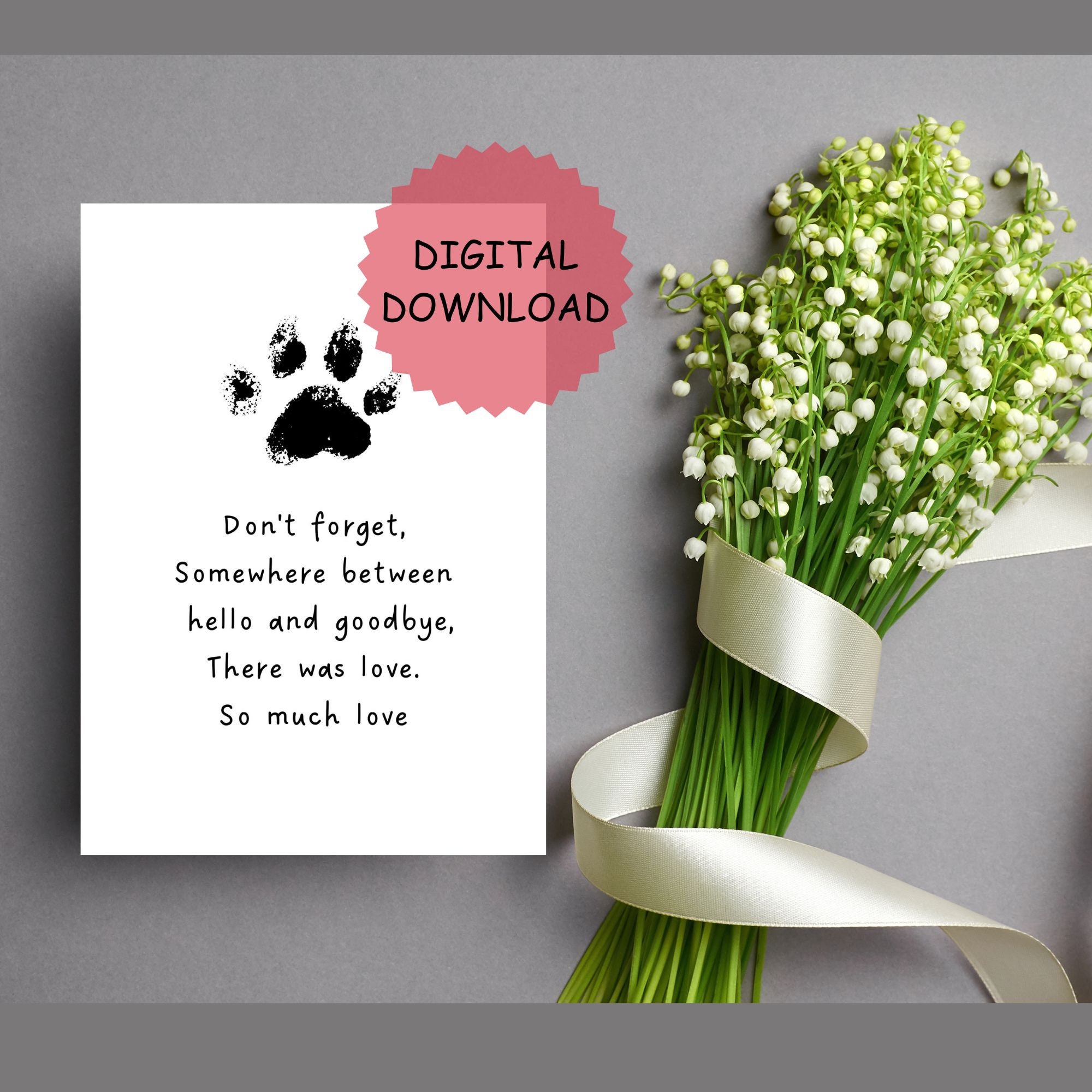 Pet Sympathy Card Printable, Pet Condolence Card, Pet Sympathy, Pet ...