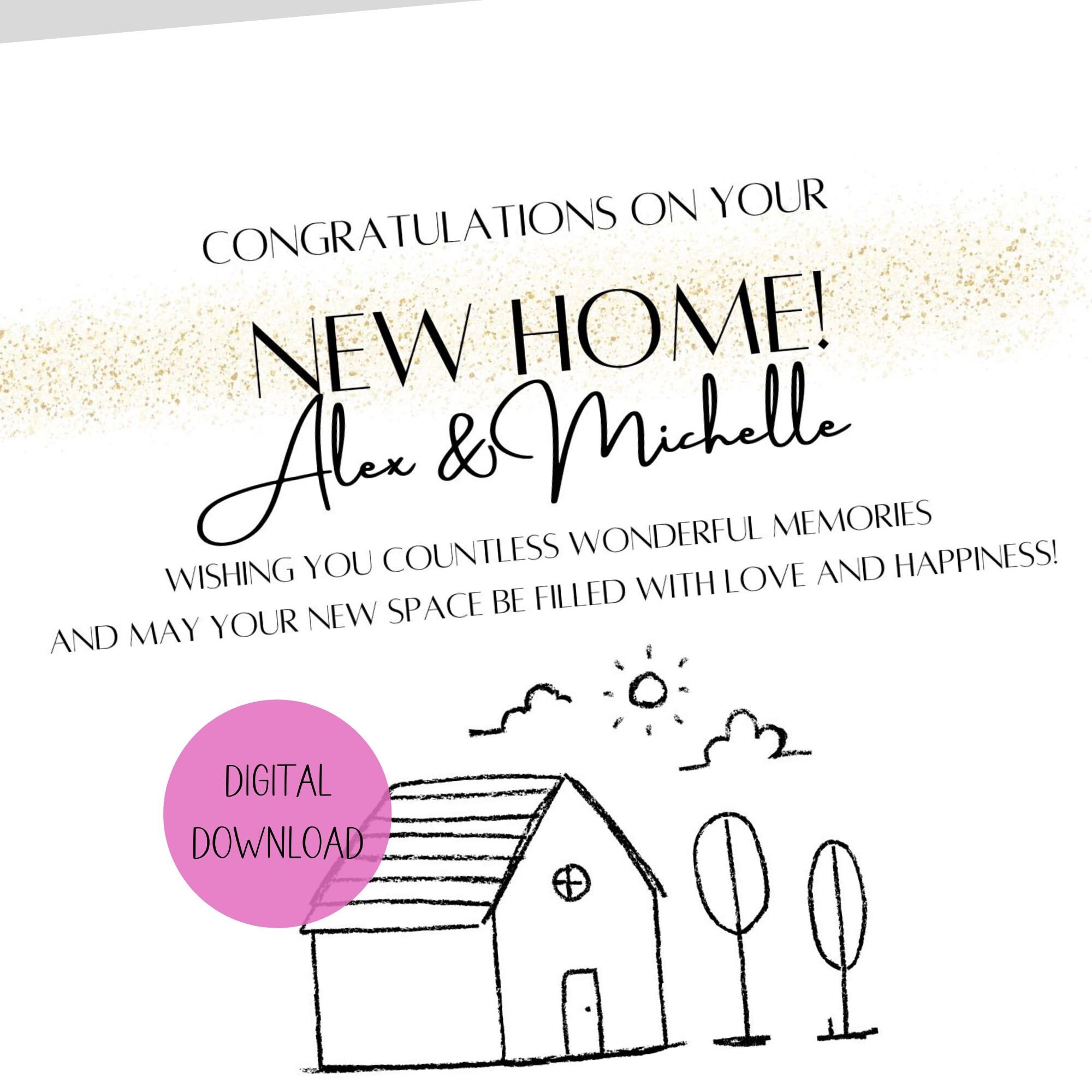 New Home Printable Card, Editable Name Template First Home Card , New ...