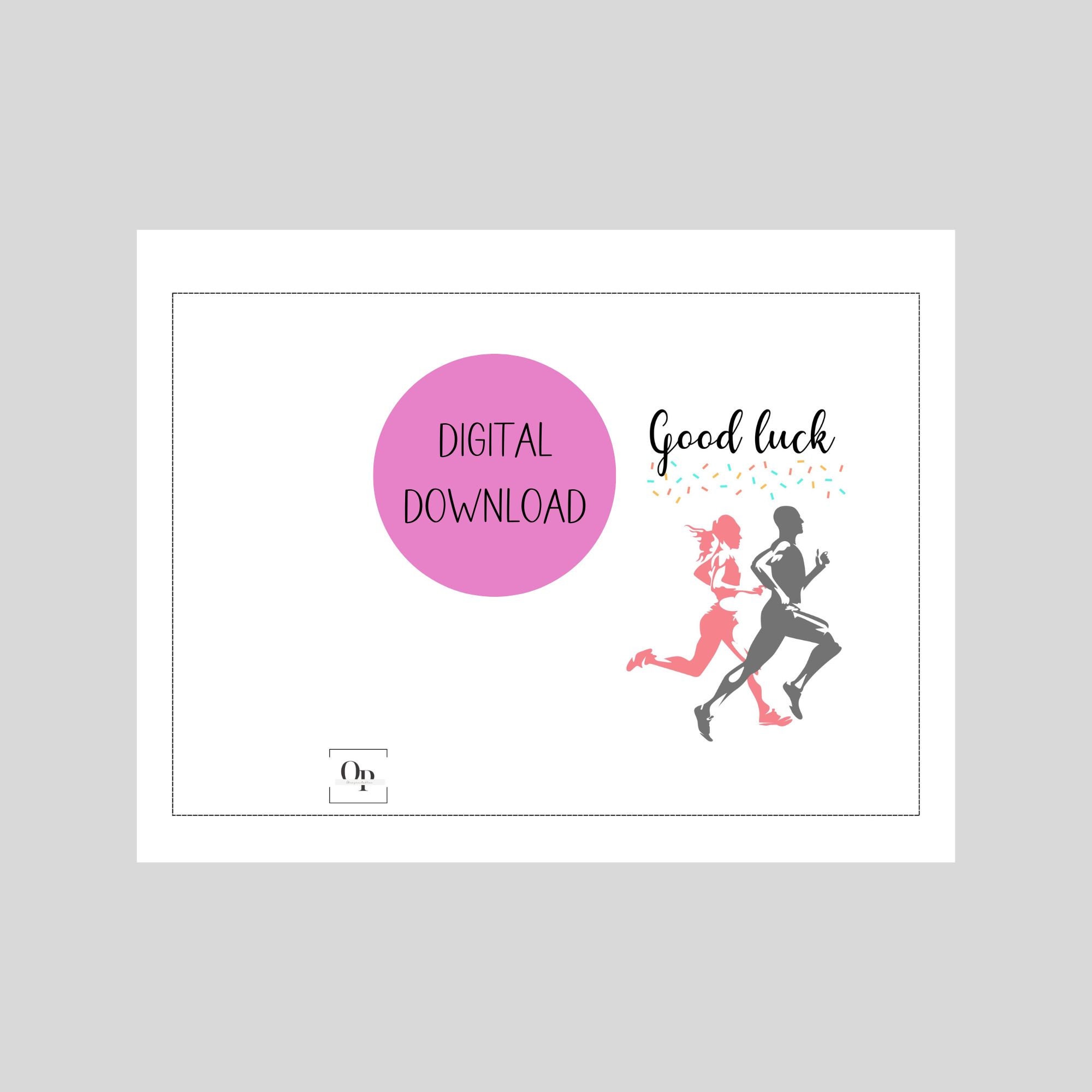 Marathon Runner Printable Card. Good Luck. Runner Gift. DIGITAL ...