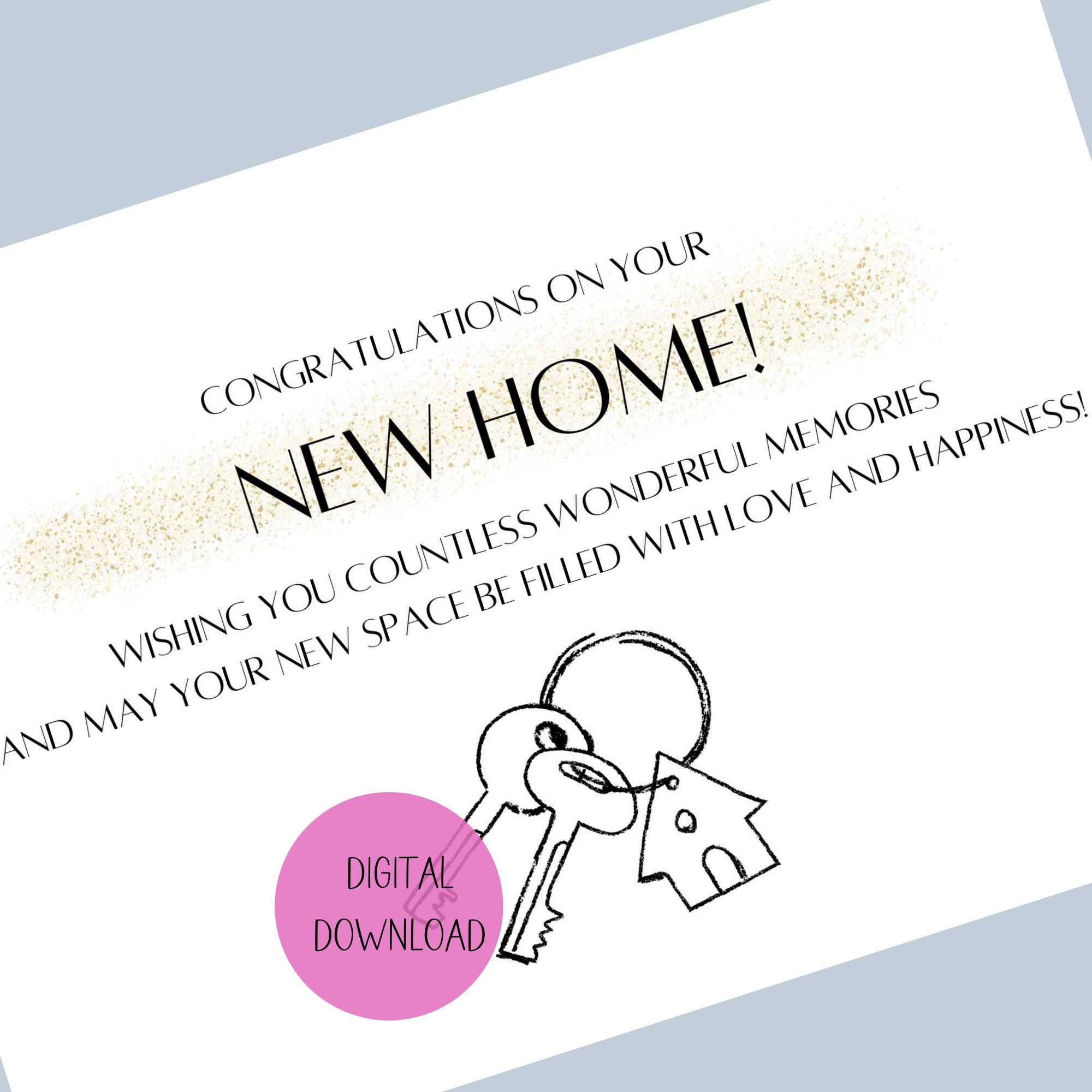 New Home Printable Card Congratulations on Your New Home New House Card ...