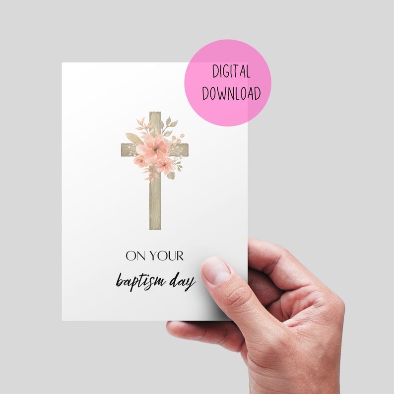 Baptism Printable Card, Instant Download . Christian Baptism Card ...