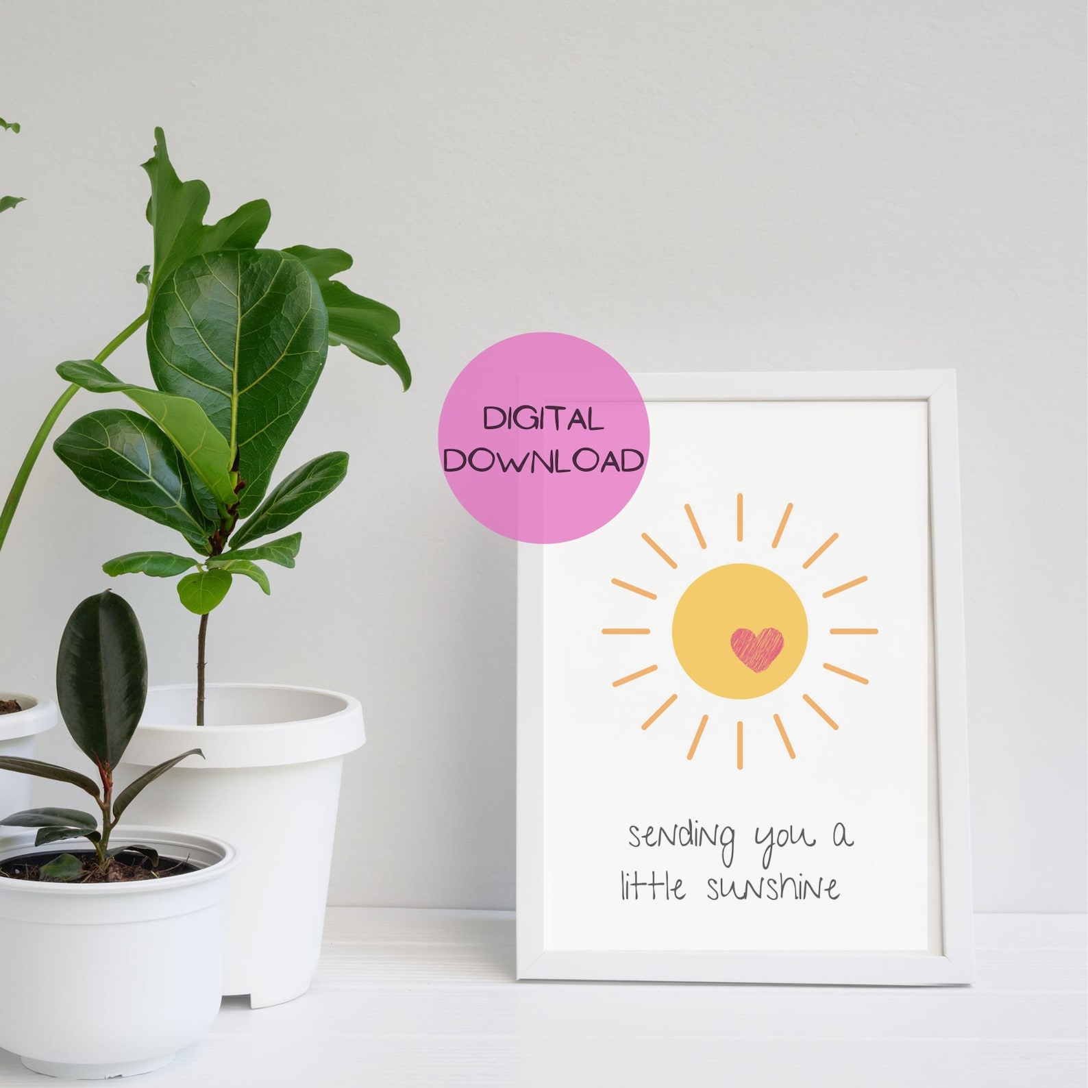Sending You a Little Sunshine Card, Printable Greeting Card, Thinking ...