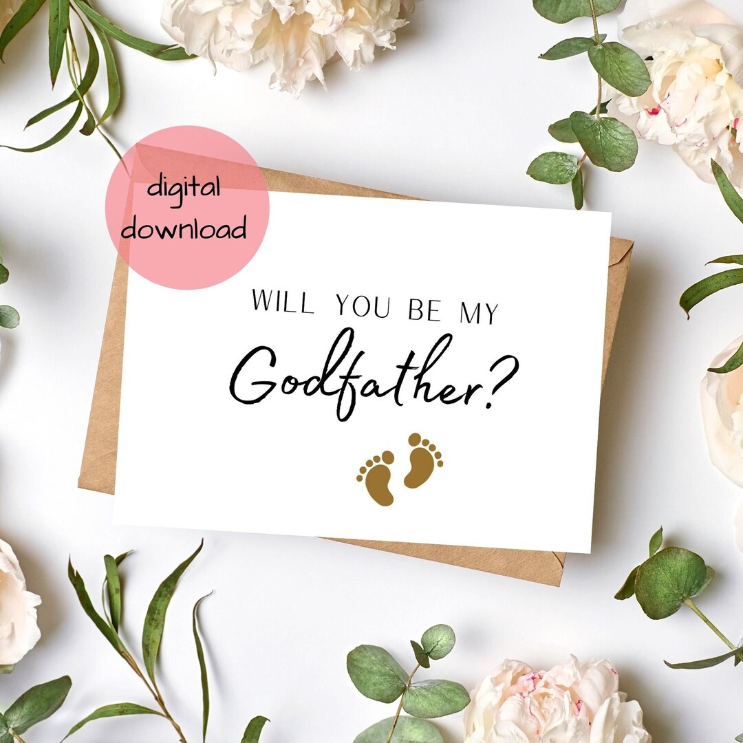 Godfather Proposal Printable Card, Be My Godfather Card, DIGITAL ...