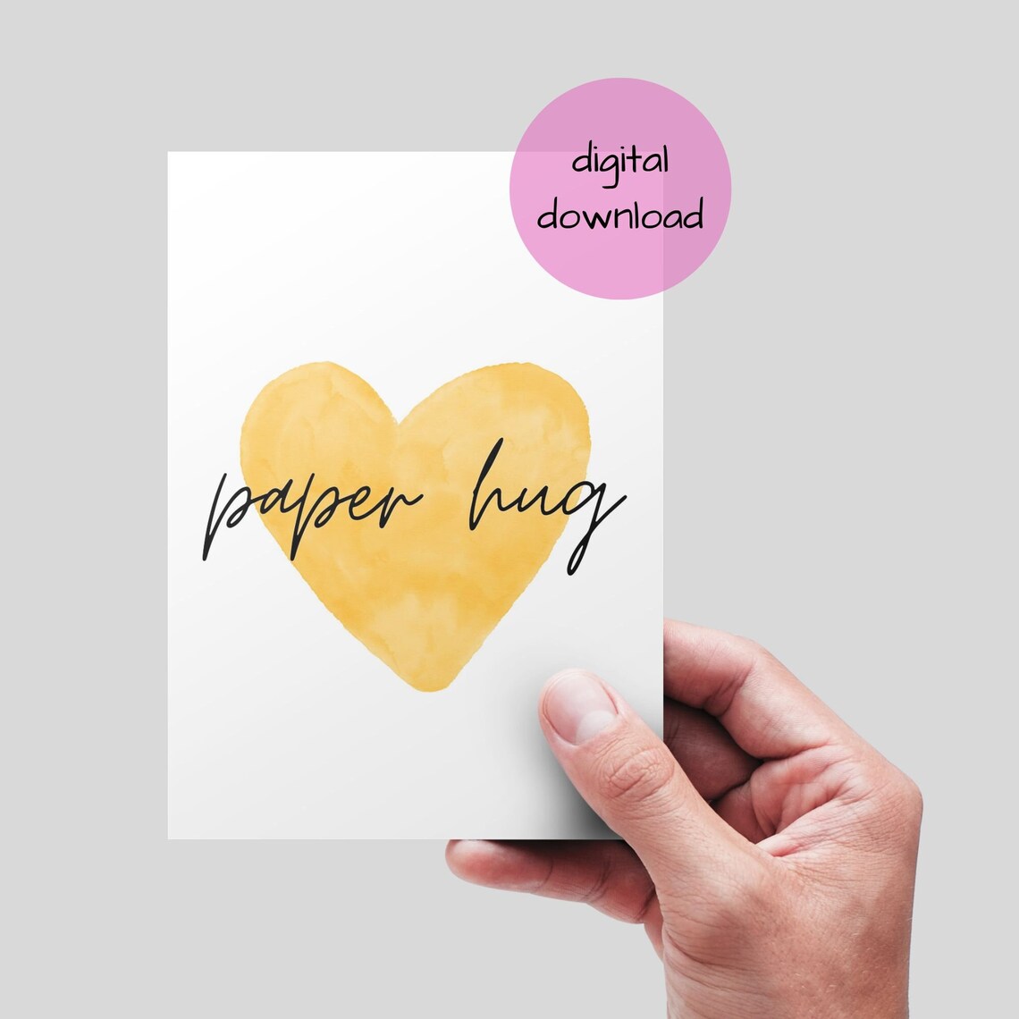 Paper Hug Printable Card. DIGITAL DOWNLOAD. Friendship Card - Etsy UK