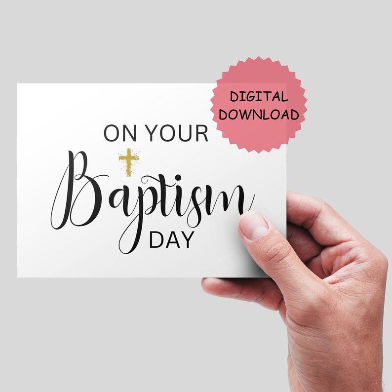 Baptism Printable Card, Instant Download . Christian Baptism Card ...