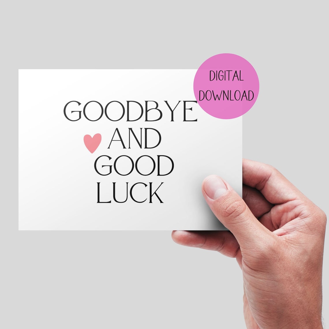 Goodbye and Good Luck Printable Card Digital Retirement/farewell/moving ...