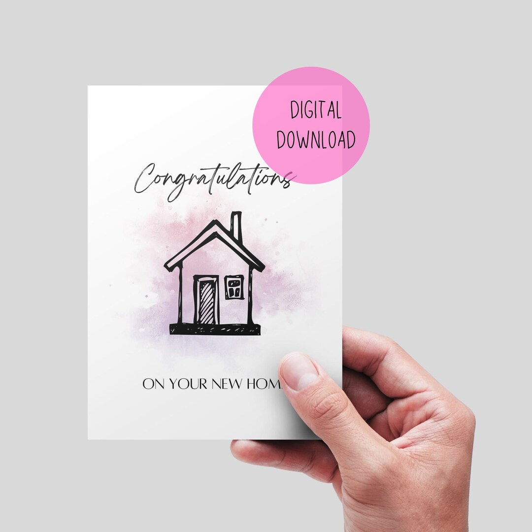 New Home Printable Card | Congratulations on Your New Home | New House ...