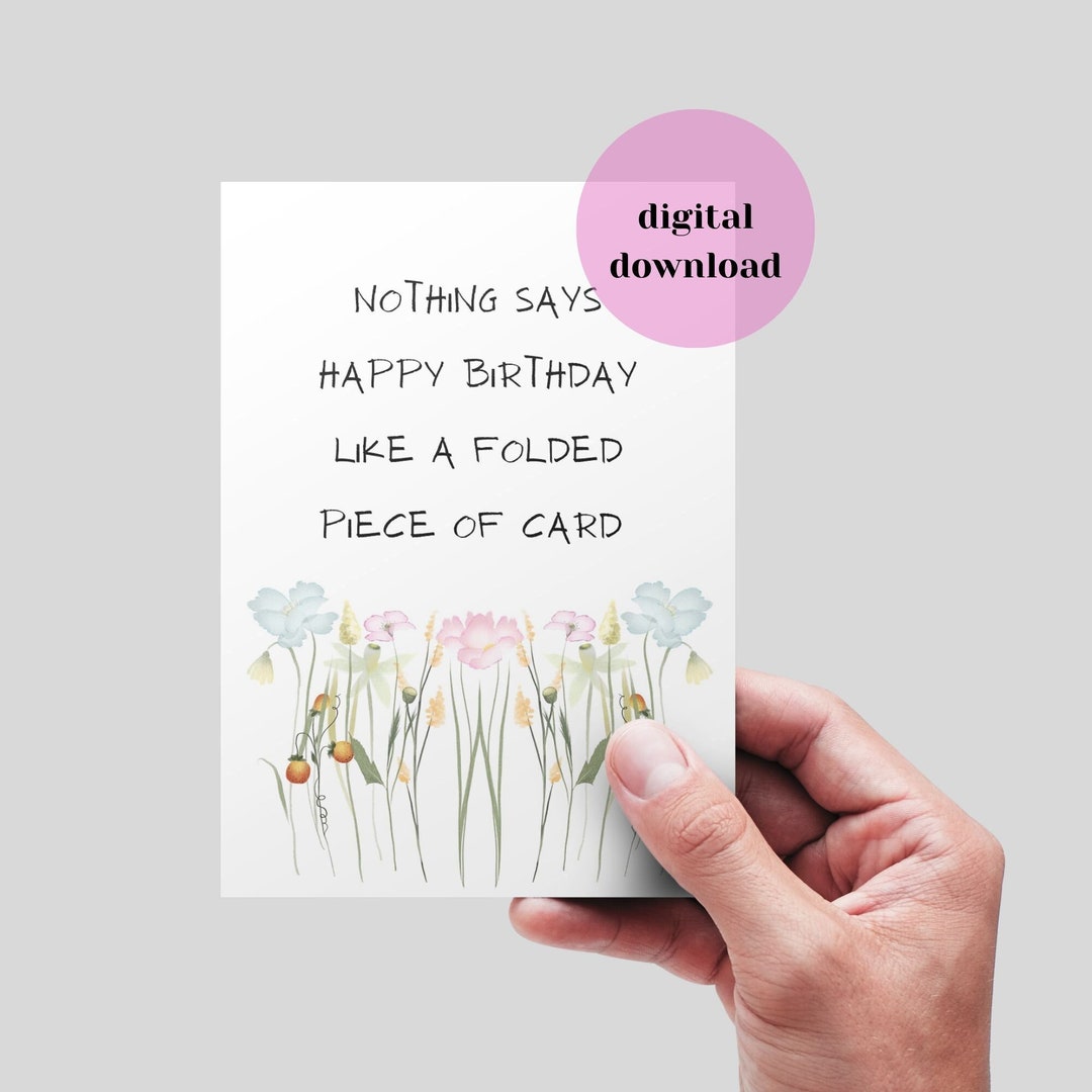 Funny Happy Birthday Card. Nothing Says Happy Birthday Like a - Etsy
