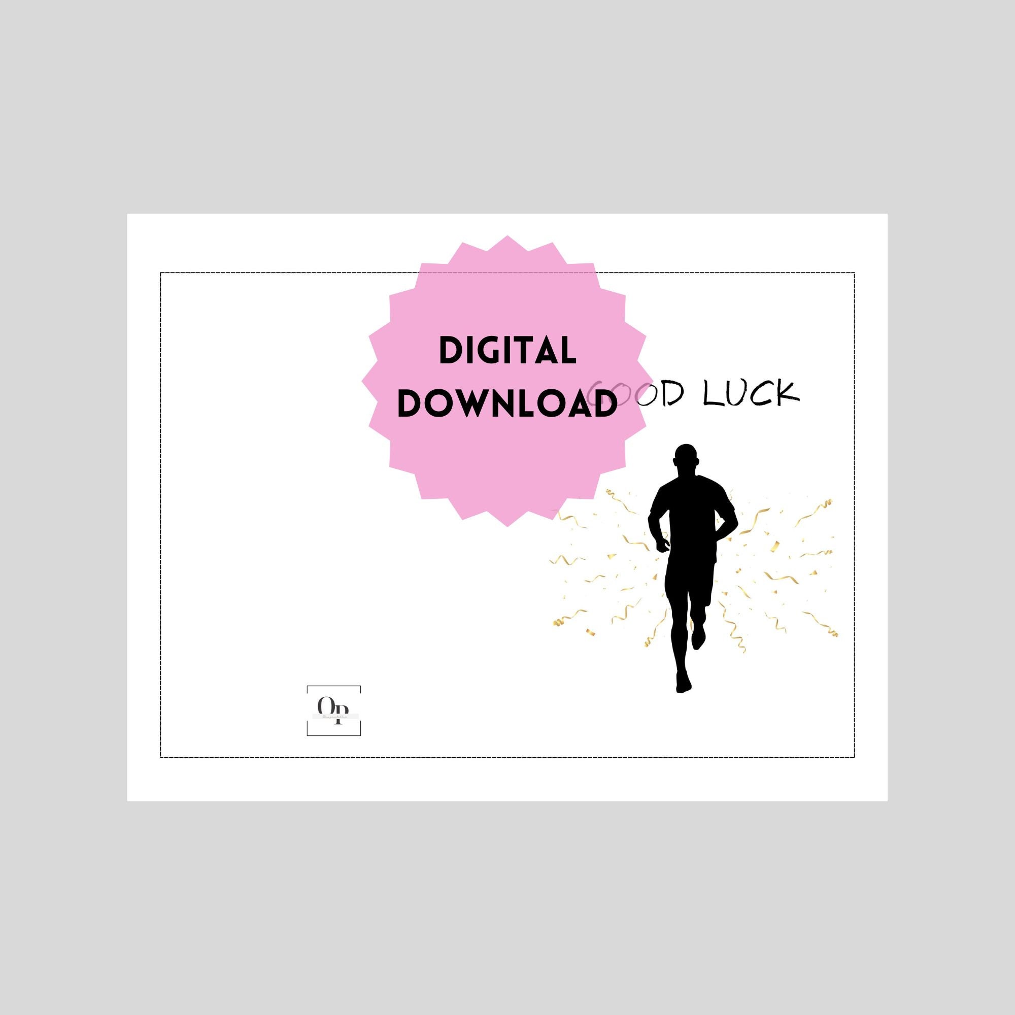 Marathon Runner Printable Card. Good Luck. Runner Gift. DIGITAL ...