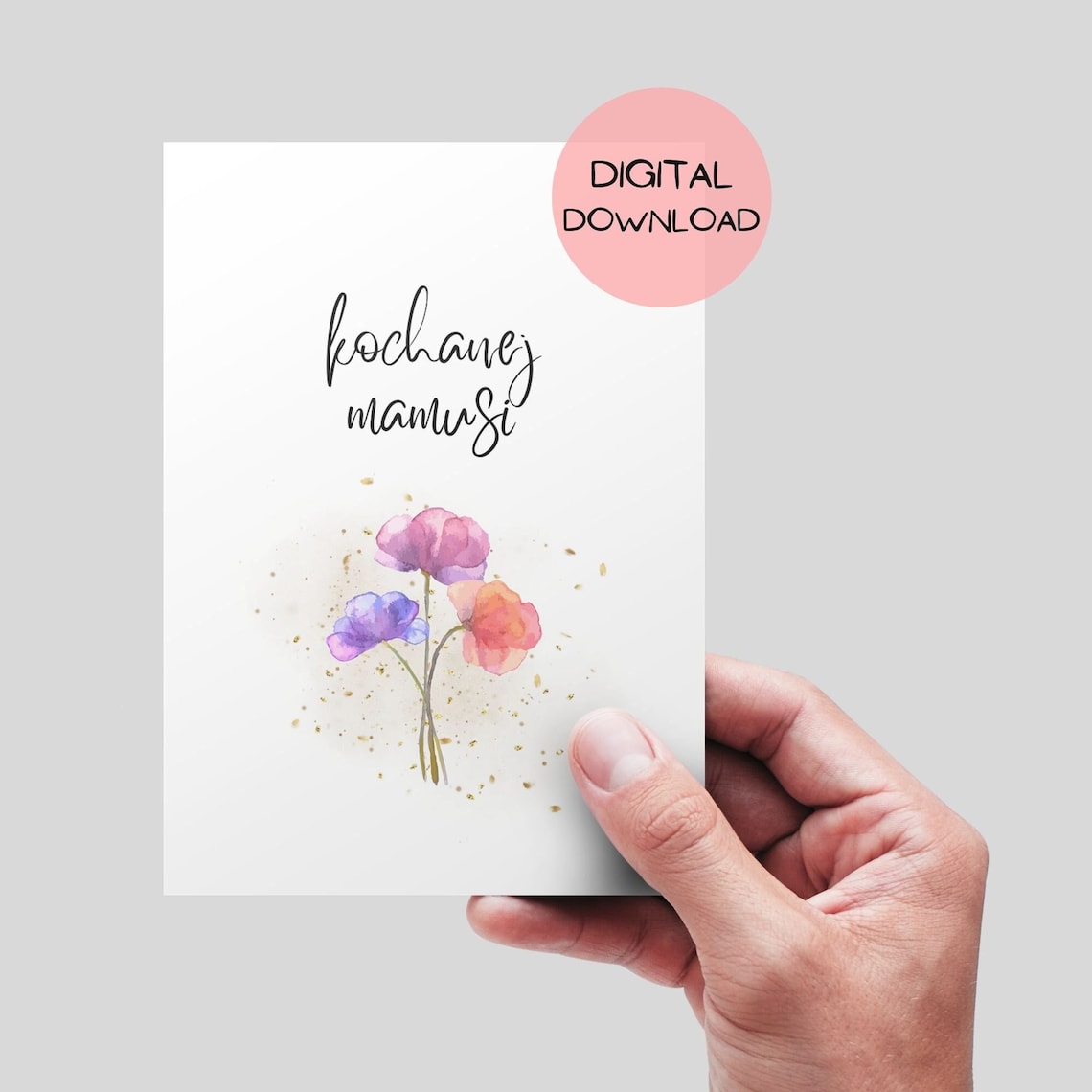 Polish Mothers Day Card, Birthday Card for Polish Mum, Birthday Card in ...
